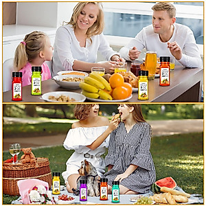 50 Pcs 2oz Clear Plastic Bottles, Mini Juice Bottle with Black Screw Lid, Juice Bottles Empty Reusable Liquid Vial Freezer Safe Drinking Beverage Container Leak Proof for Juice Milk Water Beverages