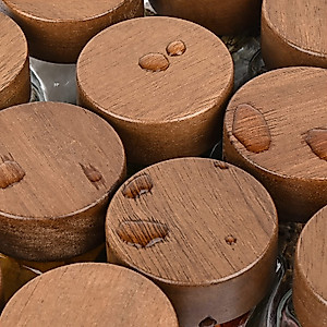 Yangbaga 35Pcs Glass Spice Jars with Labels，4oz Empty Square Spice Bottles with acacia wood lid & Shaker Lids and Silicone Collapsible Funnel Included