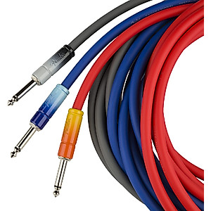 Fender Instrument Cable, 1/4" Straight, Tequila Sunrise (990810200)