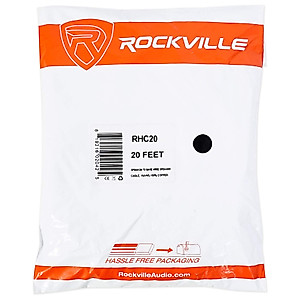 Rockville RHC20 20 Foot Speakon to Bare Wire Speaker Cable,16 Gauge,100% Copper,Black