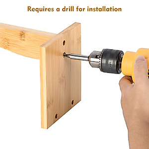 E-ROOM TREND Bamboo Mug Holder with Coasters 4 Pcs, Coffee Mug Tree for Large Mugs with 4 Hooks Stand for Countertop Coffee Bar Accessories Decor Coffee Organizer Station(MHC400)