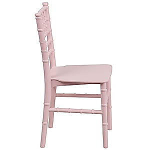 Flash Furniture Child’s Pink Resin Party and Event Chiavari Chair for Commercial & Residential Use