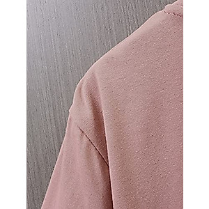 Cozyease Men's Slogan Letter Graphic Print Tee Tops Casual Round Neck Short Sleeve Summer T Shirts Dusty Pink S