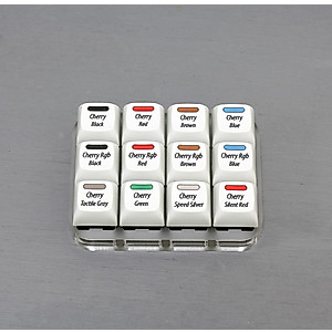 Max keyboard Cherry MX Switch Tester Switch Sampler Mechanical Keyboards 12-Key Switch Testing Tool (Printed PBT Keycaps with Cherry MX keyswtich Color Included)