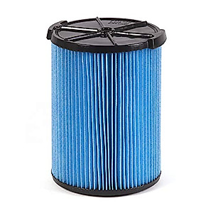 WORKSHOP Wet/Dry Vacs Vacuum Filter WS22200F Fine Dust Wet/Dry Vacuum Filter (Single Shop Vacuum Cleaner Filter Cartridge) For WORKSHOP 5-Gallon To 16-Gallon Shop Vacuum Cleaners