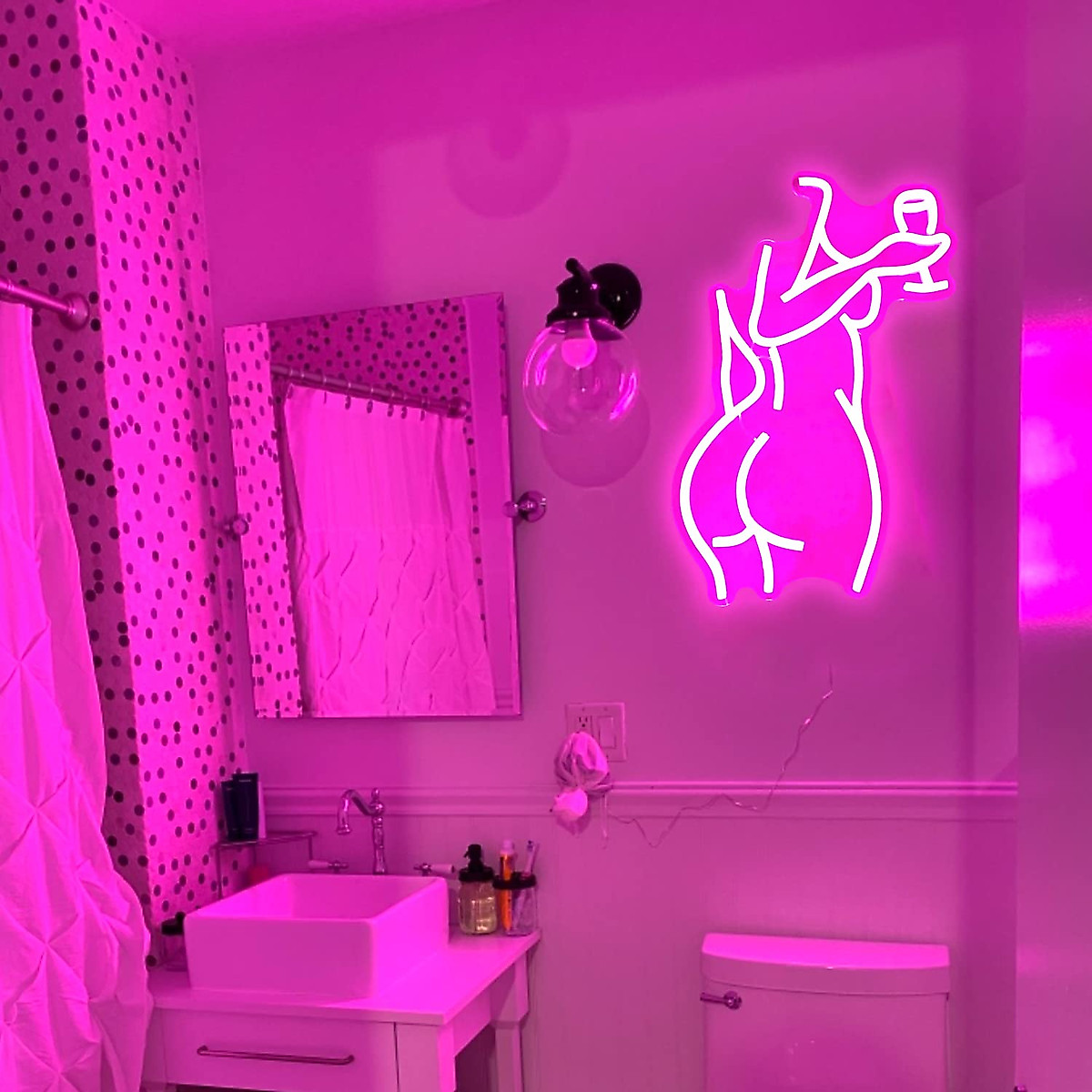 Ajoyferris Lady Back Neon Sign Dimmable Led Lady Neon Sign Neon Woman Neon Light Sexy Lady Neon Signs for Bedroom Man Cave Bar Party Art Decor Gifts