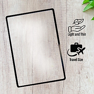 MagniPros Premium 3X (300%) Page Magnifying Lens with 3 Bonus Bookmark Magnifiers for Reading Small Prints, Low Vision Aids & Solar Projects