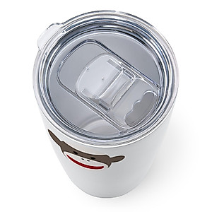CafePress Sock Monkey Face Stainless Steel Travel Mug Stainless Steel Travel Mug, Insulated 20 oz. Coffee Tumbler