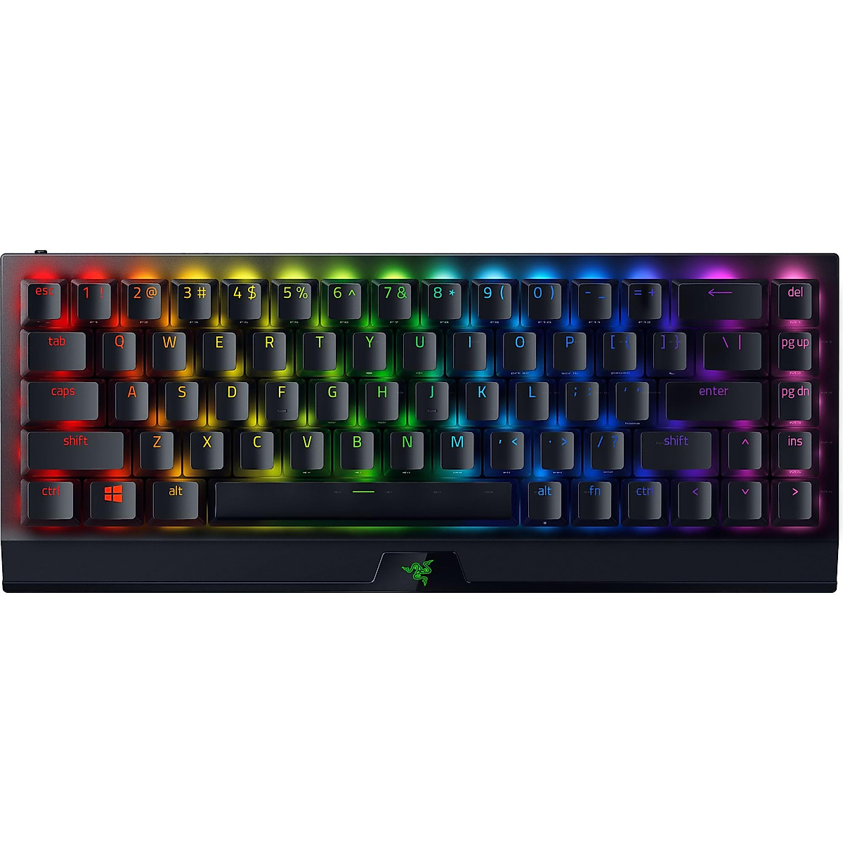 Razer BlackWidow V3 Mini HyperSpeed 65% Wireless Mechanical Gaming Keyboard: Yellow Mechanical Switches Linear & Silent - Doubleshot ABS Keycaps - Chroma RGB - Up to 200 Hr Battery - Snap Tap