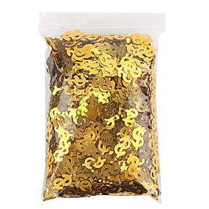 60g Throwing Confetti, Dollar Sign Shaped Throwing Confetti Table Scatters Wedding Party Anniversary Baby Bridal Shower Decorations(Gold)