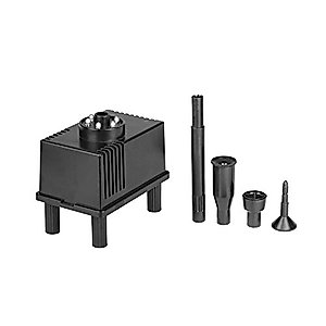 GBGS 10W 160GPH Submersible Water Pump with 2 Water Patterns (Blossom and Mushroom) Outdoor Aquarium Waterfall Fountain for Fish Tank, Pond, Garden, Yard (6 White LED, Telescopic Tube )