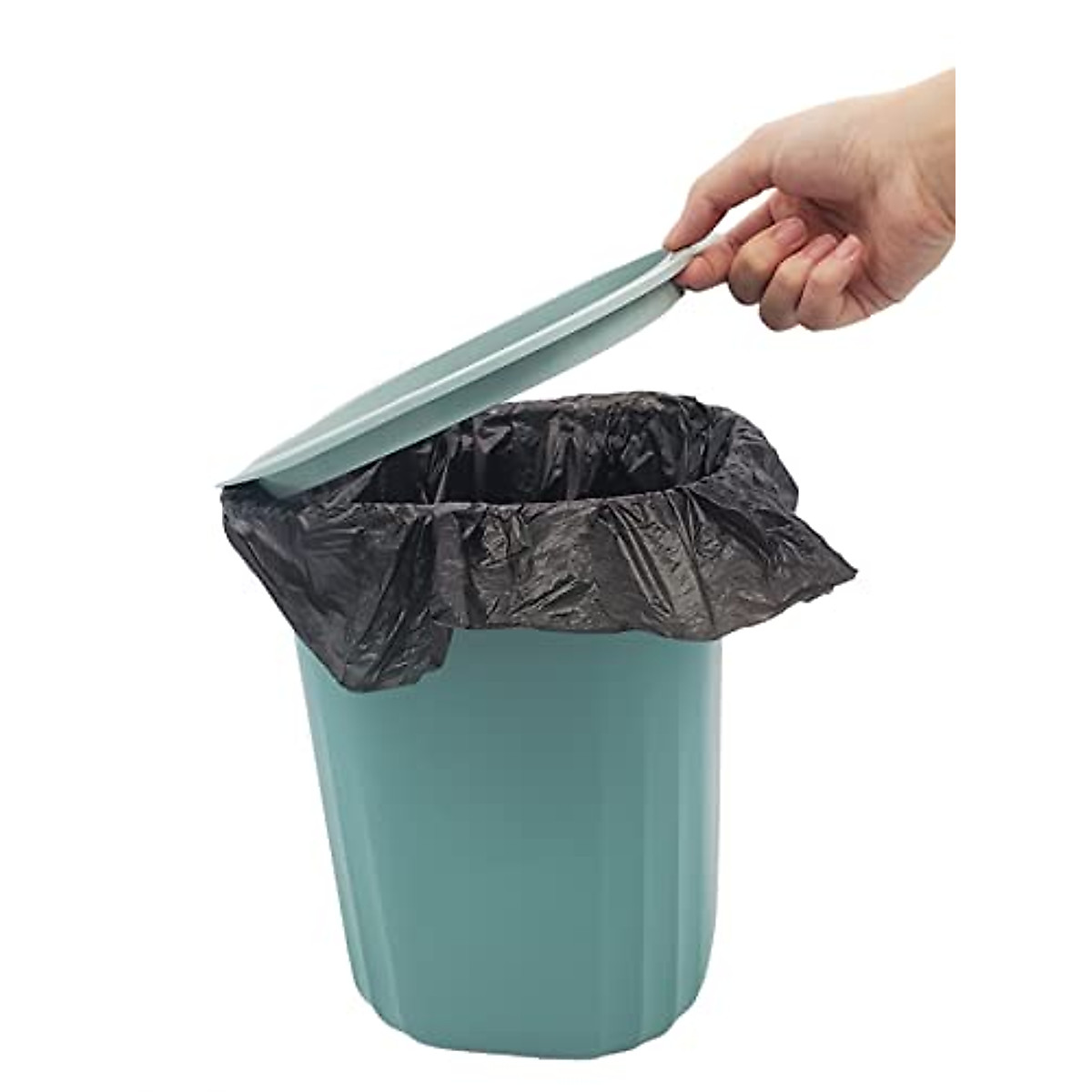 JASINCESS 1.5 Gallon Trash Can Small Plastic Wastebasket Square Trash Bin Garbage Container Bin for Bathroom, Kitchen, Bedroom, Home Office,Kids Rooms