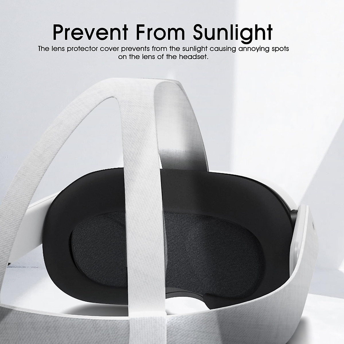 Orzero (1 Pack) VR Lens Protector Cover Dust Proof Cover for Valve Index/Quest 3 / Quest 2 / Quest, Washable Protective Sleeve Sunlight Blocking Anti-Scratch and Anti-Dust - Black