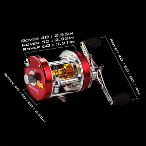KastKing Rover Round Baitcasting Reel, Left Handed Fishing Reel,Rover50