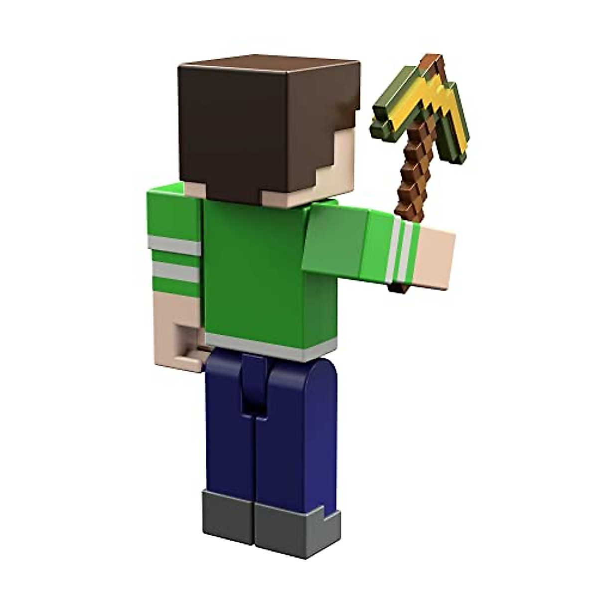 Minecraft Creeper Shirt Steve Action Figure, 3.25-in, with 1 Build-a-Portal Piece & 1 Accessory, Building Toy Inspired by Video Game, Collectible Gift for Fans & Kids Ages 6 Years & Older