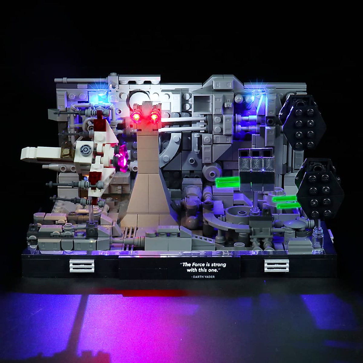 Upgraded Light Kit Compatible with Lego Death Star Trench Run Diorama Building Set, Lights Decoration Compatible with Lego 75329 (Model Not Included)