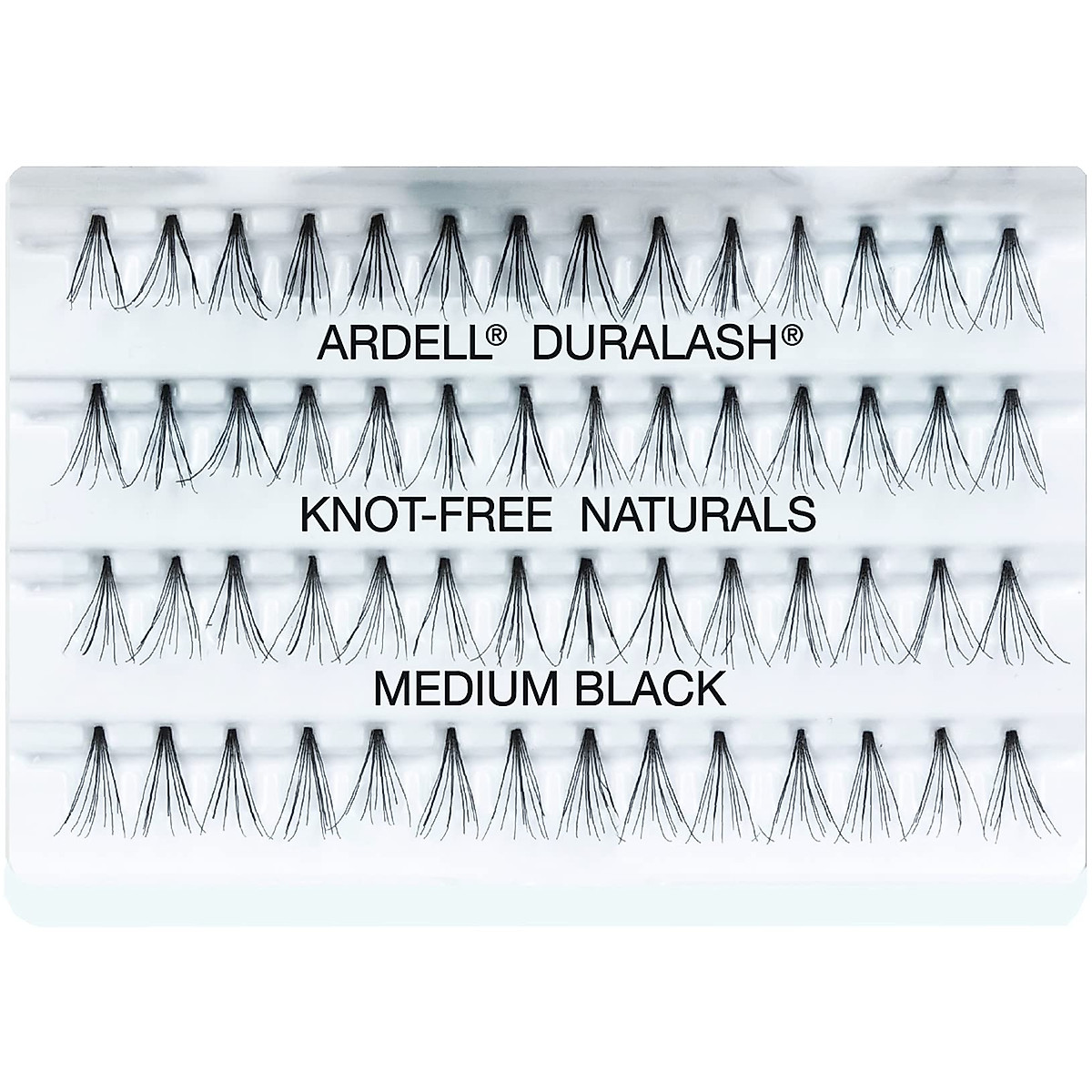 Ardell Duralash Naturals Flares Knot-free Medium Black, 56 Count (Pack of 6)