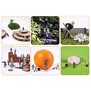 NWFashion 100PCS 1:150 Scale Hand Color Painted Model Train People Figure (1:150 13mm)