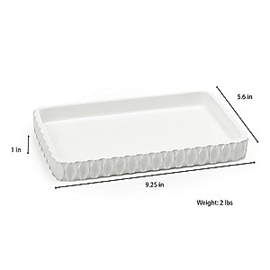 Roselli Trading Company Wave Bath Accessory Set, White