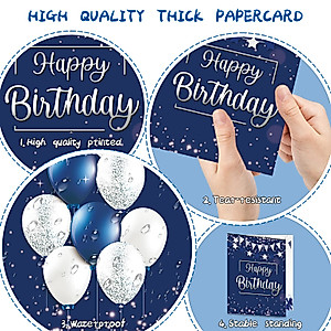 SULICRE Jumbo Birthday Card, 22 x 14 Inch Extra Large Greeting Card for Women Men Boss, Happy Birthday Giant Guest Book, Oversize Birthday Party Signs Decorations Supplies