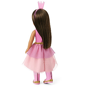 American Girl WellieWishers 14.5-inch Ashlyn Doll with Pink Leotard, Glitter Skirt, Headband, and Boots, For Ages 4+