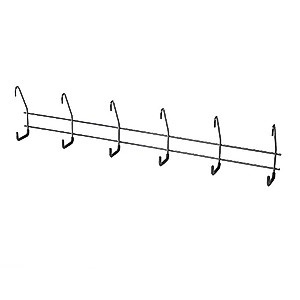 ClosetMaid Wall Mount Garage Tool Organizer Rack, Long Handle, 35538, Silver