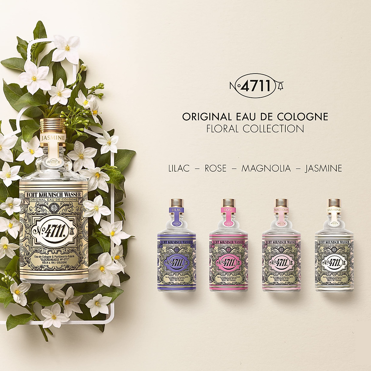 Muelhens 4711 Floral Collection Jasmine for Unisex - 3.4 oz EDC Spray