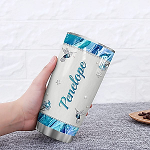 Wassmin Hummingbird Tumbler Personalized Gifts For Women Girls Lady Jewelry Drawings Style Tumblers Stainless Steel Insulated Coffee Travel Mug Stuff Birthday Christmas Cup Spirit Gift