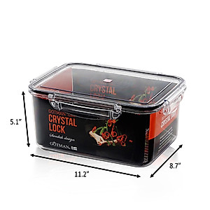 gotman Airtight Food Storage Container With Lid (169.1 oz, With Removable Drain Tray)-BPA-Free | Dishwasher, Microwave & Freezer Safe | Leak-Proof Lids | Kimchi Storage Container | Fresher Food