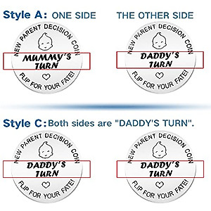 Neatbuddy Decision Making Coin 2PCs Set, Pregnancy Gifts for First Time Moms, New Dad Gifts, New Moms Gifts for Women,New Baby Gift for New Parents to Be Birthday Gift