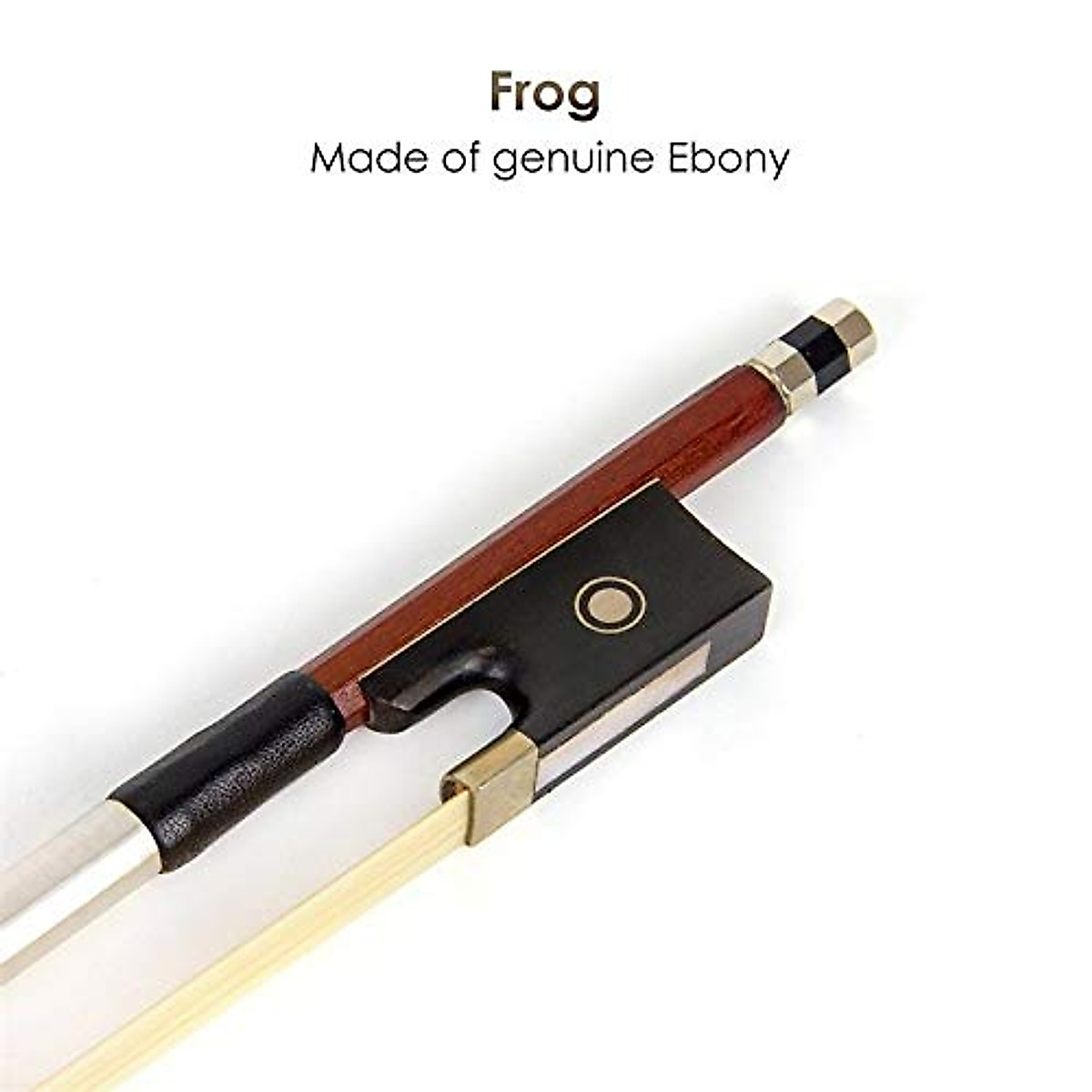 AMZZ 4/4 Full Size Student Violin Bow - Handcrafted Brazilwood Stick, Well-Balanced, Horsehair for 4/4 size violins and 12-13" violas（4 4 Violin Bow）