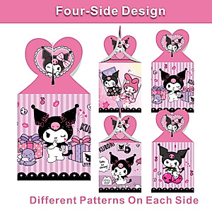 ARHAVI 12pcs Kuromi Party Favor Gift Boxes, My Melody and Kuromi Birthday Party Supplies for Kawaii Party Decorations