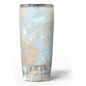 Design Skinz Slate Marble Surface V28 - Skin Decal Vinyl Wrap Kit Compatible with The Yeti Rambler Cooler Tumbler Cups