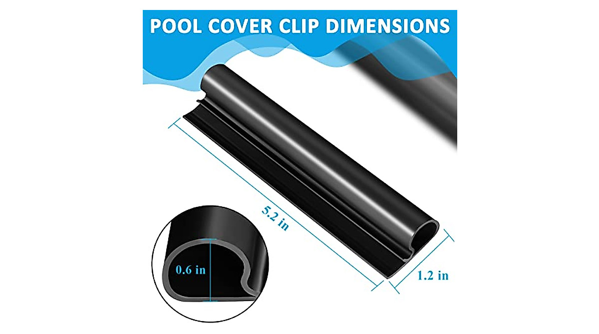 Funmit Pool Cover Clips for Above Ground Pools – 48 Pack