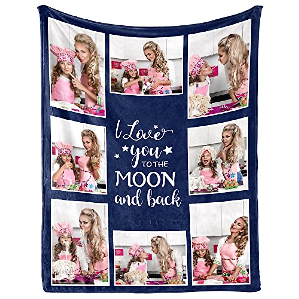 Mom Gifts Custom Blankets with Photos Birthday Mothers Day Blanket Gifts Personalized Flannel Throw Blanket Gifts for Mom from Daughters Son