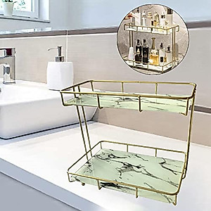 ＫＬＫＣＭＳ 2-Tier Standing Rack Cosmetic Organizer Holder Makeup Holder Bathroom -