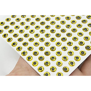 128pcs 13mm Gold 3D Holographic Fishing Lure Eyes 3D Lure Eye 3D Soft Eye 3D Holographic Lure Eye Fly Tying, Jigs, Crafts