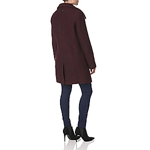 Calvin Klein Women's Wool Jacket, Chianti Black, Medium