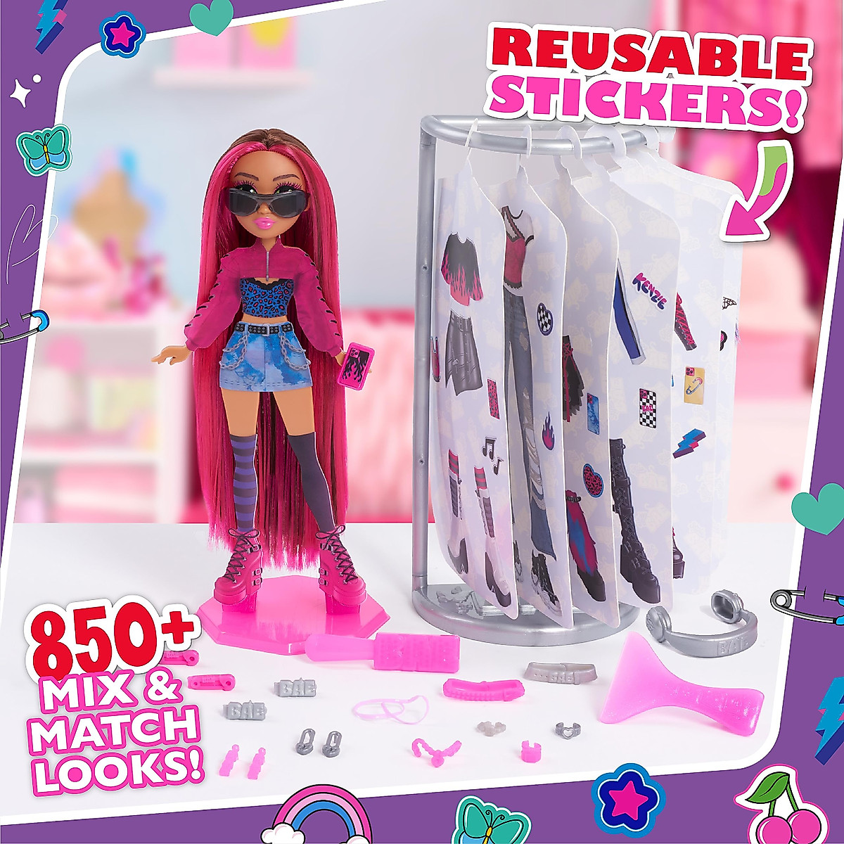 Just Play Style Bae Kenzie 10-Inch Fashion Doll and Accessories, 28-Pieces, Kids Toys for Ages 4 Up