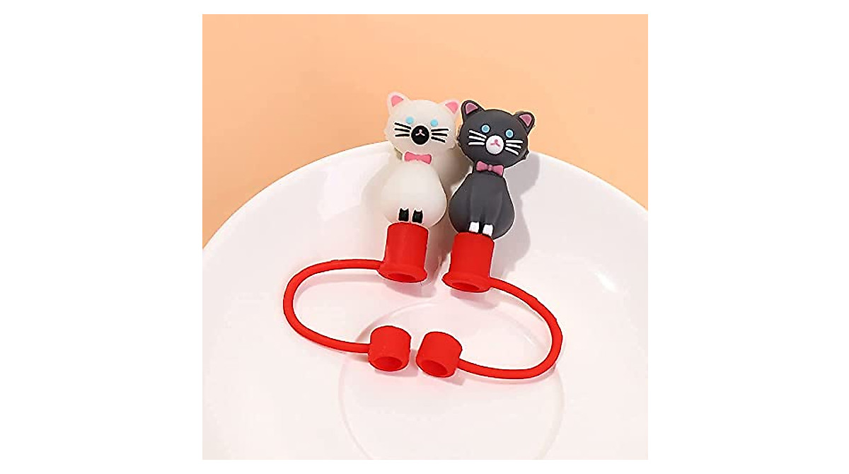 Beyonday Cute Animals Silicone Straw Plug - Reusable & Safe