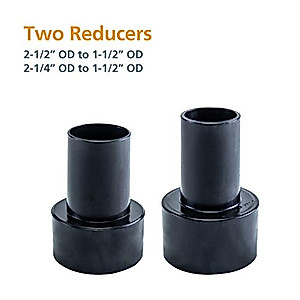 POWERTEC 70175 Dust Collection Hose with Fittings Plus Two Reducers , Black