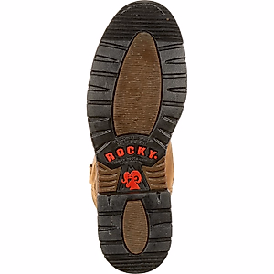 ROCKY Original Ride Branson Roper Waterproof Western Boots, Aztec Crazy Horse, Size 9.5(ME)