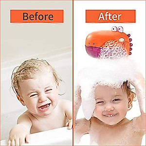 LARAH Bath Toy for Bubble Bath for The Bathtub,1000+ Bubbles Per Minute,Plays 12 Children’s Songs – Baby, Kids Bath Toys Makes Great Gifts for Toddlers Ages 1 2 3 4 5 6 Years Girl Boy (Orange)