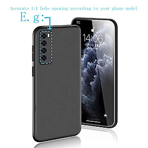 2 Pack Cover for Gigaset GX290 Plus (6.10") Case IJTYHF Soft Silicone Case Bumper Shell +Tempered Glass 9H Screen Protector Protective Film, Black Phone Protective TPU Cases
