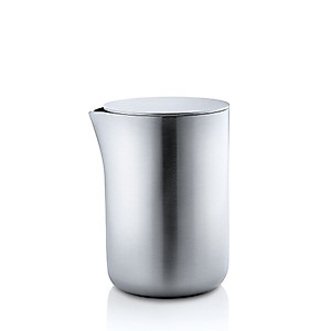 Blomus Basic Milk Container with Lid, 9.7 x 6.6 x 7.5 cm, Brushed Stainless Steel