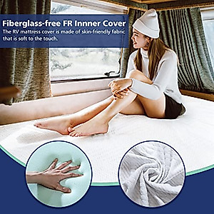 10 Inch RV Mattress Short King - Cool Gel Memory Foam Mattress Comfort Supportive Medium Camper Mattress in a Box with Breathable Cover, Made in USA, CertiPUR-US Certified for RVs, Campers & Trailers