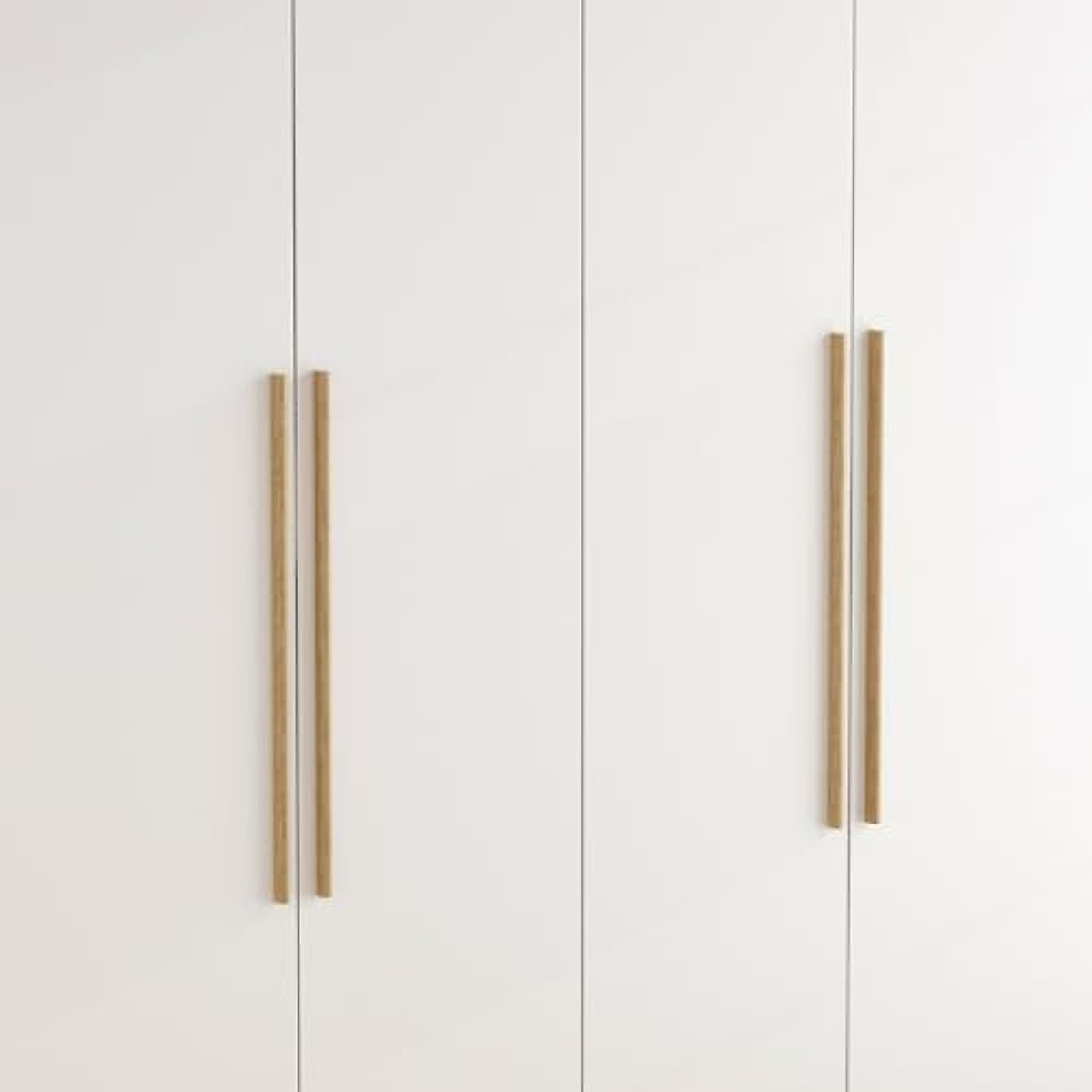 FAMAPY 4 Door Wardrobe Armoires and Wardrobes with Storage Shelevs, Armoire Wardrobe Closet with Hanging Rod, Wooden Handles, Armoire Closet for Bedroom White (63”W x 19.7”D x 70.9”H)