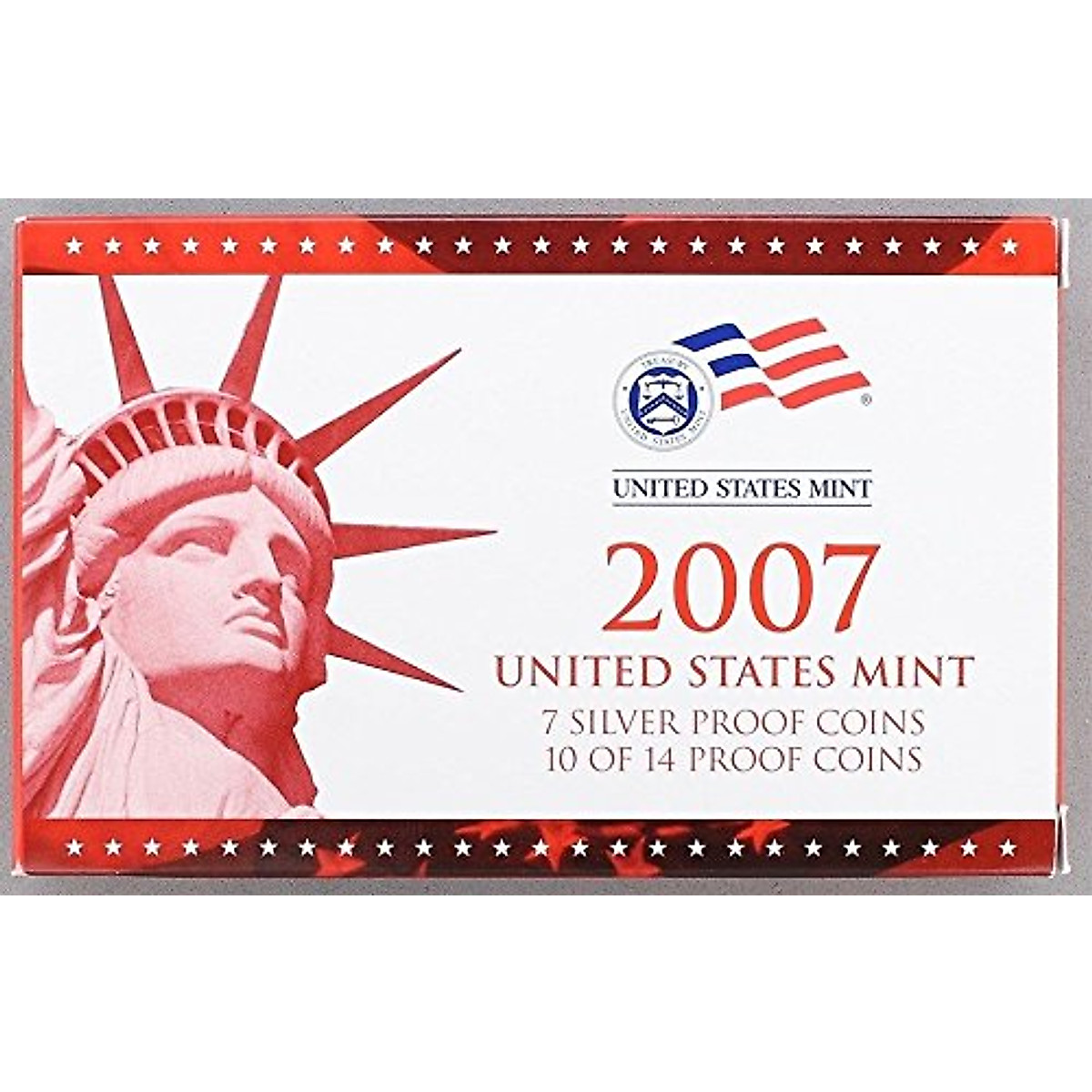 2007 S U.S. Mint 14-coin Silver Proof Set - OGP box & COA Proof