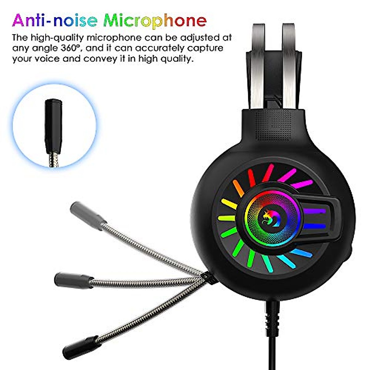 60% Mechanical Gaming Keyboard and Mouse and Mouse pad and Gaming Headset,4 in 1 Wired 68 Keys LED RGB Backlight Bundle for PC Gamers,Xbox,PS4 Users (Black/Blue Switch)