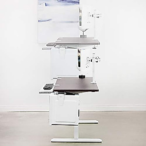 VIVO Espresso 60 x 24 inch Universal Solid One-Piece Table Top for Standard and Sit to Stand Height Adjustable Home and Office Desk Frames, DESK-TOP60E